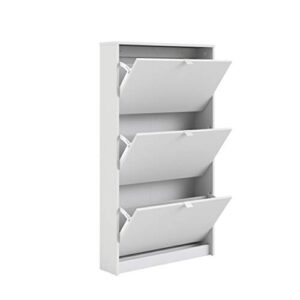 Tvilum Bright 3 Drawer Shoe Cabinet, White