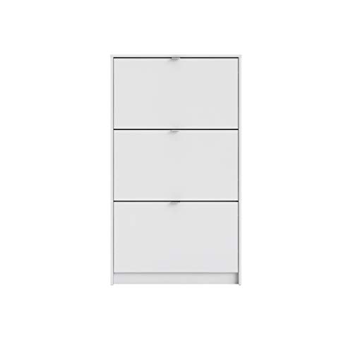 Tvilum Bright 3 Drawer Shoe Cabinet, White