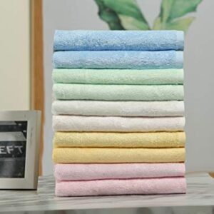 100% Bamboo Fiber Fade-Resistant Super Soft and High Absorbent Multi-Purpose Fingertip Towels, 8 Washcloths Face Cloths (10inch x 10inch).8Pieces