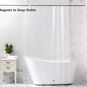 Ryhpez Shower Curtain Liner - Clear Shower Curtain Set with Hooks | 72"x72"