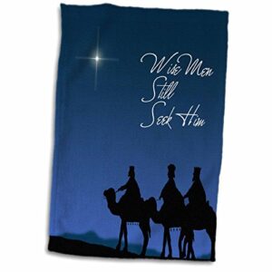 3d rose wise men still seek him magi following the christmas star twl_30754_1 towel, 15" x 22"