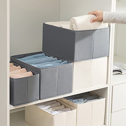 Wardrobe Clothes Drawer Organizers for Closet Clothing T-shirts Jeans Foldable, 4 Pack