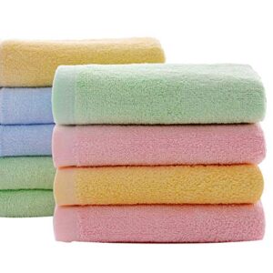 Hand Towels, YiYaYo Bamboo Washcloth Hand Towel Set [ 8-Pack, 10'' x 20''], Multi-Purpose Fingertip Towels, Super Softness Face Cloths, Towels for Baby, Kids, Bathroom, Hote, Spa, Kitchen, and More