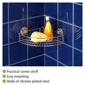 Bari Shower Corner Shelf Vacuum-Loc, Shower Organizer, Shower Corner Caddy, Shower Holder Organizer, Shower Holder, adhesive Shower Shelf, Shampoo holder, rustproof, chrome steel