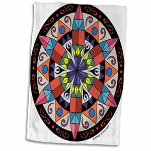 3d rose hex sign 1 pennsylvania dutch luck protection symbol twl_23186_1 towel, 15" x 22"