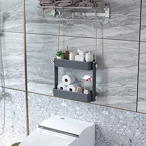 SINOART Anti-Swing Hanging Shower Caddy, Over Head Shower Caddy，Shower Storage Rack Basket，Rustproof，for Razor and Sponge, 2023 Model