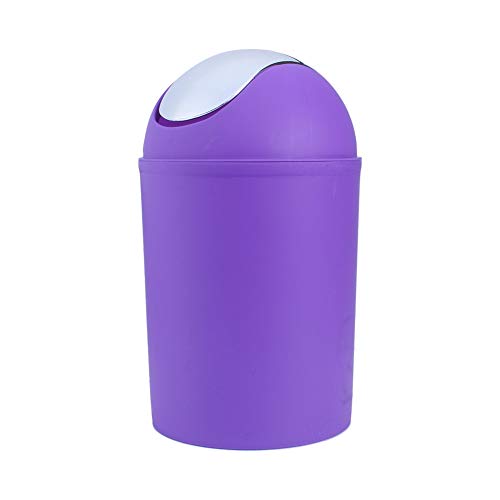 GOTOTOP Bathroom Sets Accessories 6PCS Includes Toothbrush Holder,Waste Bin,Soap Dish,Toilet Brush,Rinse Cup Sprayer Bottle,Purple