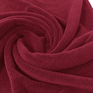 COTTON CRAFT Washcloths - 12 Pack Super Zero Twist Facecloths -13x13-100% Cotton Baby Wash Cloths - Ultra Soft Absorbent Everyday Luxury Bathroom Kitchen Spa Gym Pool Camp Dorm - Easy Care - Garnet