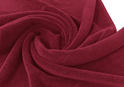 COTTON CRAFT Washcloths - 12 Pack Super Zero Twist Facecloths -13x13-100% Cotton Baby Wash Cloths - Ultra Soft Absorbent Everyday Luxury Bathroom Kitchen Spa Gym Pool Camp Dorm - Easy Care - Garnet