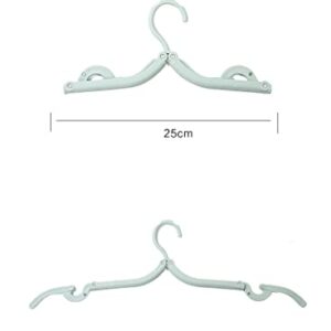 WOIWO 8 PCS Portable Folding Clothes Hanger Creative Travel Easy to Carry Clothes Hanger for Adults and Children