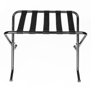 luggage rack, guest room luggage rack, suitcase rack, steel rack, foldable, bedroom, black