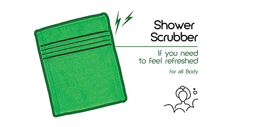 IFUNID Korean exfoliating Washcloths Mitt for shower scrubber bathroom towel 100% Viscose rayon scrub for bodyshower- 7pcs Small Towels Mini Green SET