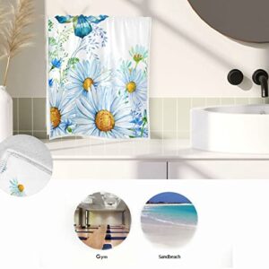 MERRYSUGAR Hand Towel Butterfly Daisy Vintage Soft Highly Absorbent Face Towel Dish Towel Bathroom Towels 30X15 inch Towels for Gym,Yoga,Kitchen and Bath