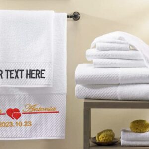 ubjva Personalized Towels with Embroidered Name Custom Towel Hand Towels Decorative Hand Towels for Bathroom Kitchen Hotel Makeup - Hand Towel - 13.8" x 29.5"