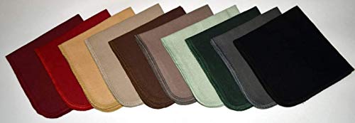 1 Ply Cotton Flannel 12x12 Inches Set of 10 Earthtones Napkins