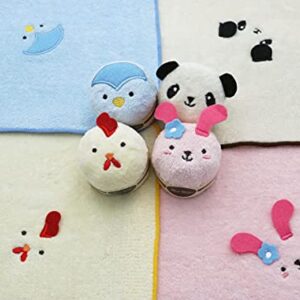 3D Colorful Towel 100% Cotton Cute Kids Washcloth Gift Set for Kids 8.7 x 9.5 inch (Chicken, Rabbit, Penguin, Panda)