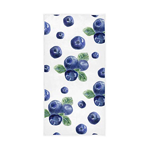 N/ A Hand Towels Absorbent - Fruits Blueberry Soft Small Hand Towels Decorative Gym Towels for Bathroom, Kitchen, Travel, Workout