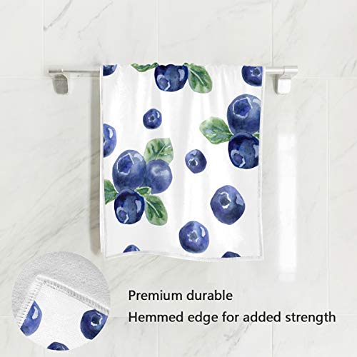 N/ A Hand Towels Absorbent - Fruits Blueberry Soft Small Hand Towels Decorative Gym Towels for Bathroom, Kitchen, Travel, Workout