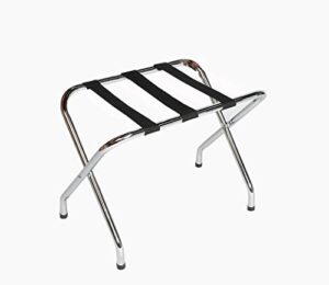 csl small folding luggage rack, chrome finish