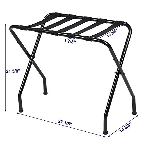 UDeuxff Luggage Rack,Portable Metal Luggage Rack for Guest Room Suitcase Stand Hotel Bedroom,680*400*560MM