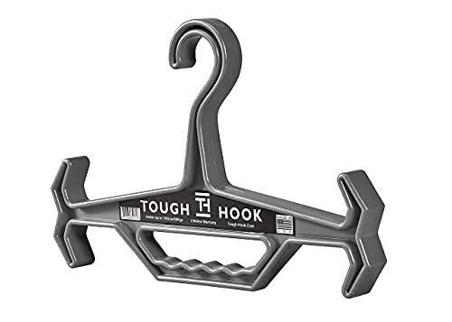 Tough Hook Original Hanger Max Pack Set of 4 | 2 Grey and 2 Black |USA Made | Multi Pack