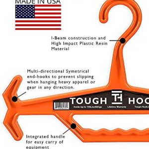 Tough Hook Original Hanger Max Pack Set of 4 | 2 Grey and 2 Black |USA Made | Multi Pack