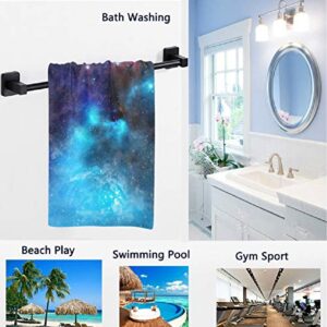 Naanle 3D Magical Out Space Nebula Printed Soft Highly Absorbent Large Decorative Hand Towels Multipurpose for Bathroom, Hotel, Gym and Spa (16 x 30 Inches)