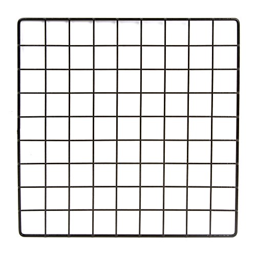 Econoco Commercial Epoxy Coated Grid Cubbies, 14" Length x 14" Width, Black (Pack of 48)