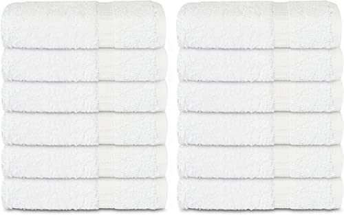 GOLD TEXTILES Premium White Washcloths Set - 300 Pack | 13x13 inches - Ultra Soft, Highly Absorbent Face Towels - Cotton Wash Cloths for Your Body - Machine Washable & Fingertips Towels (White,300)