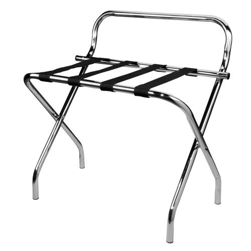 Royal Industries Luggage Rack with Guard, Chrome, 5.33 lbs, Silver