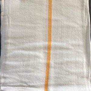 60 Gold/orange Stripe BAR Mops Restaurant Kitchen Commercial Towels 30oz By OMNI LINENS