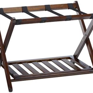 Winsome Scarlett Cappuccino Luggage Rack & Remy Shelf Luggage Rack, Cappuccino