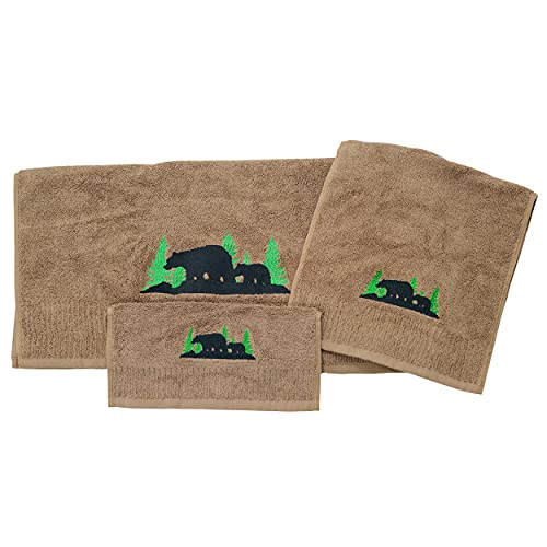 Pine Ridge Black Bear Hand Towel (Brown)