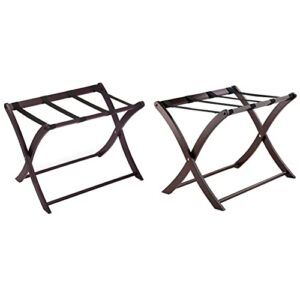 winsome scarlett cappuccino luggage rack & wood scarlett luggage rack, espresso