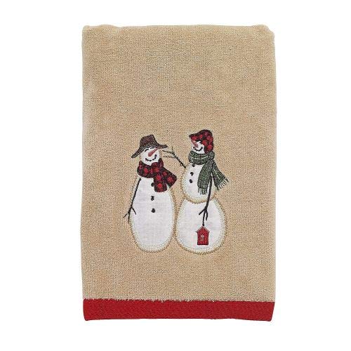 Avanti Linens - Hand Towel, Soft & Absorbent Cotton Towel (Snowmen Gathering Collection)