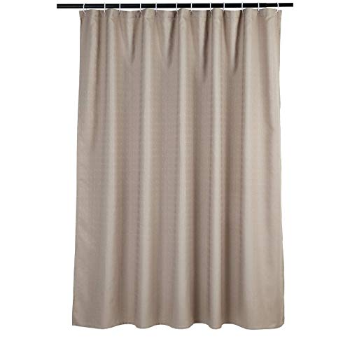 Amazon Basics Linen Style Bathroom Shower Curtain - Taupe, 72 Inch