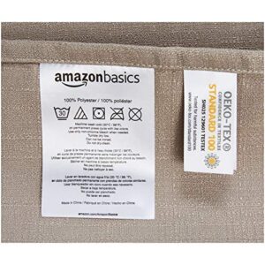 Amazon Basics Linen Style Bathroom Shower Curtain - Taupe, 72 Inch