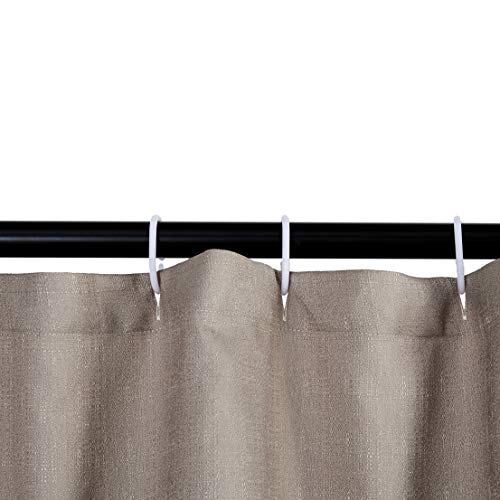 Amazon Basics Linen Style Bathroom Shower Curtain - Taupe, 72 Inch