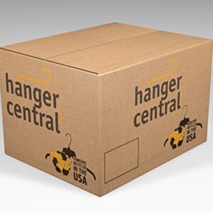 Hanger Central Recycled Heavy Duty Plastic Bottoms Hangers with Ridged Pinch Clips Pants Hangers, 8/10/12/14 Inch, Black, 100 Pack (8")