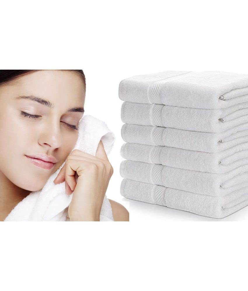 S.G Cotton Washcloths 12” x 12” (12 Pack) Premium Fingertip Towels Highly Absorbent Facial Towels for Bathroom 100% Ring Spun Cotton Wash Cloth Set Multiuse (White 12PK (12"x12")