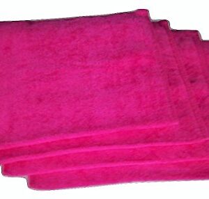 Show Car Guys 4 Pack 11" x18" Hot Pink Fingertip Towels 100% Cotton - Terry-Velour