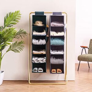 YOUDENOVA Hanging Closet Organizers and Storage, 6-Shelf Closet Hanging Storage Shelves