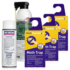 mothprevention clothes moth killer kit | including clothes moth traps - moth pheromone traps for house and 6 months protection for closet clothing! | professional grade