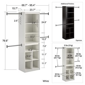 Pemberly Row Traditional Closet Storage System in White