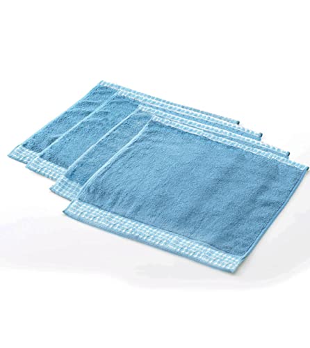 Bamboo Washcloths Set - Premium Quality Face Cloths, Highly Absorbent and Soft Feel Fingertip Towels for Household Chores, 13inch x 13inch