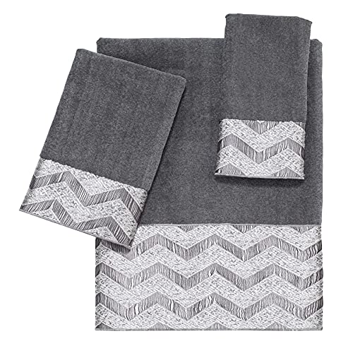 Avanti Linens - Fingertip Towel, Soft & Absorbent Cotton Towel (Chevron Galaxy Collection)