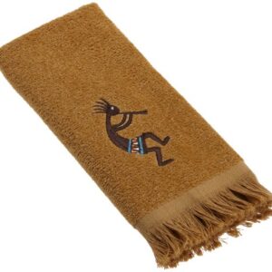 Avanti Linens Kokopelli Fingertip Towel, Nutmeg