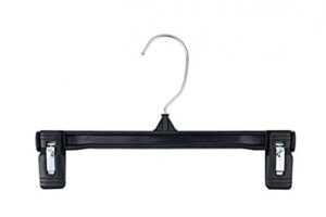 nahanco 6010b pinch grip plastic skirt/slack hanger, 10", black (pack of 200)