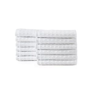 Tommy Bahama- Washcloth Set, Highly Absorbent Cotton Bathroom Decor, Low Linting & Fade Resistant (Northern Pacific White, 12 Piece)