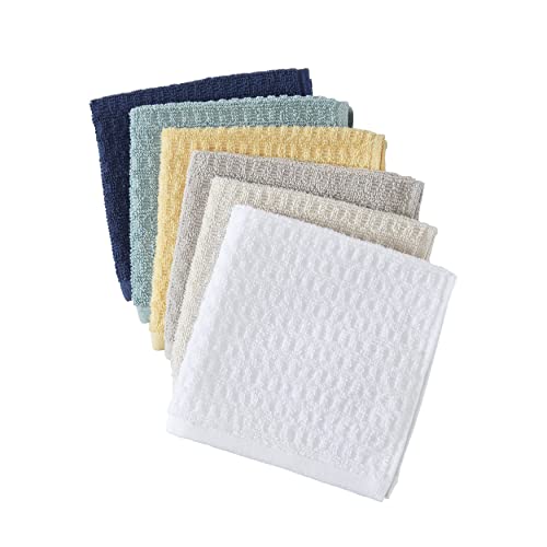 Tommy Bahama- Washcloth Set, Highly Absorbent Cotton Bathroom Decor, Low Linting & Fade Resistant (Northern Pacific White, 12 Piece)